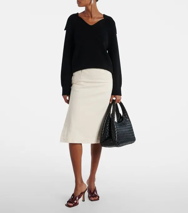 Bottega Veneta Campana Shoulder Bag - Black