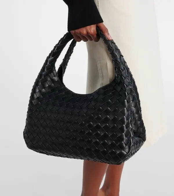 Bottega Veneta Campana Shoulder Bag - Black