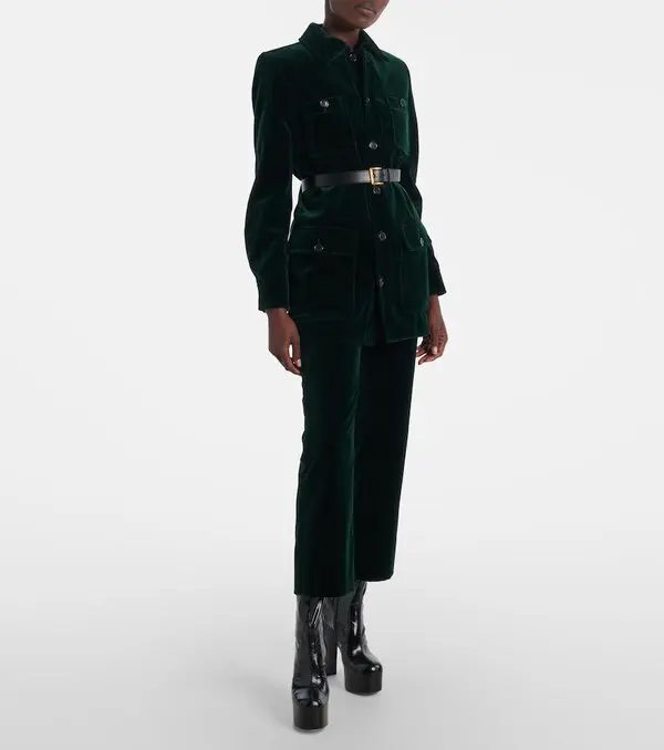Saint Laurent Billy 95 Leather Platform Mid-calf Boots