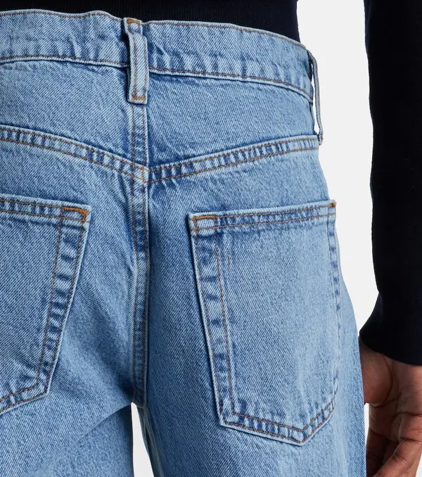 FRAME Low Slung Mid-rise Barrel-leg Jeans - Blue