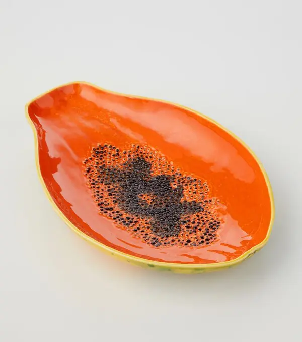 BORDALLO PINHEIRO Tropical Fruits Papaya Earthenware Platter