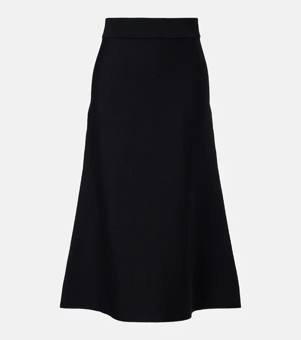 Dorothee Schumacher Sharp Ambition Wool-blend Midi Skirt - Black