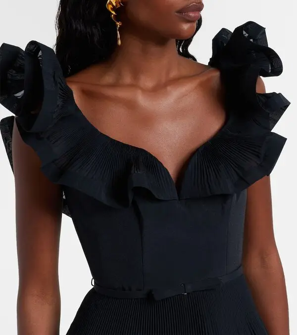 Zimmermann Pleated Ruffled Minidress