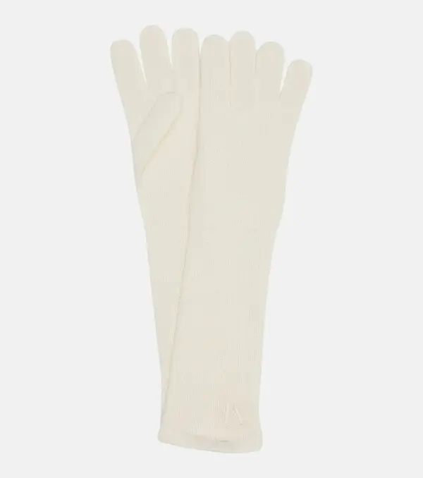 Max Mara Mmjock Cashmere Gloves - White