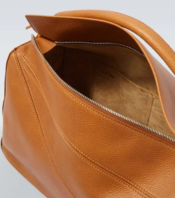 Loewe Puzzle Large Leather Shoulder Bag - Beige
