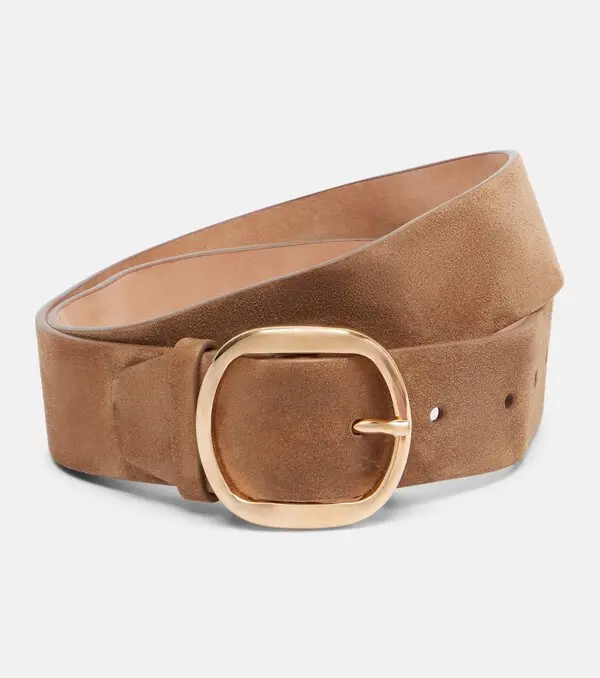 Gabriela Hearst Elster Suede Belt - Beige