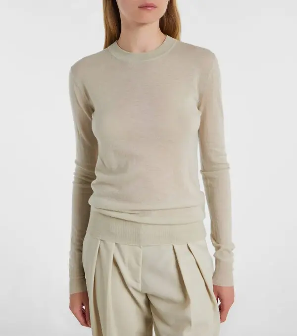 JOSEPH Cashmere Crewneck Sweater - Beige