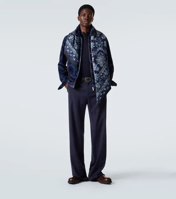 Etro Paisley Printed Silk Twill Scarf