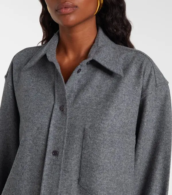 Victoria Beckham Wool And Cashmere Shirt - Grey