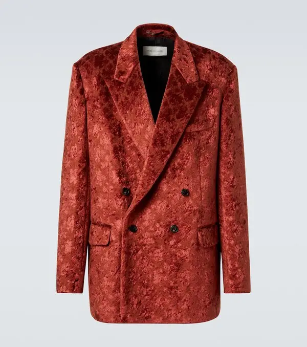 Dries Van Noten Double-breasted Blazer - Orange