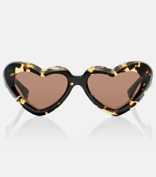 Bottega Veneta Heart-shaped Tortoiseshell Sunglasses - Brown