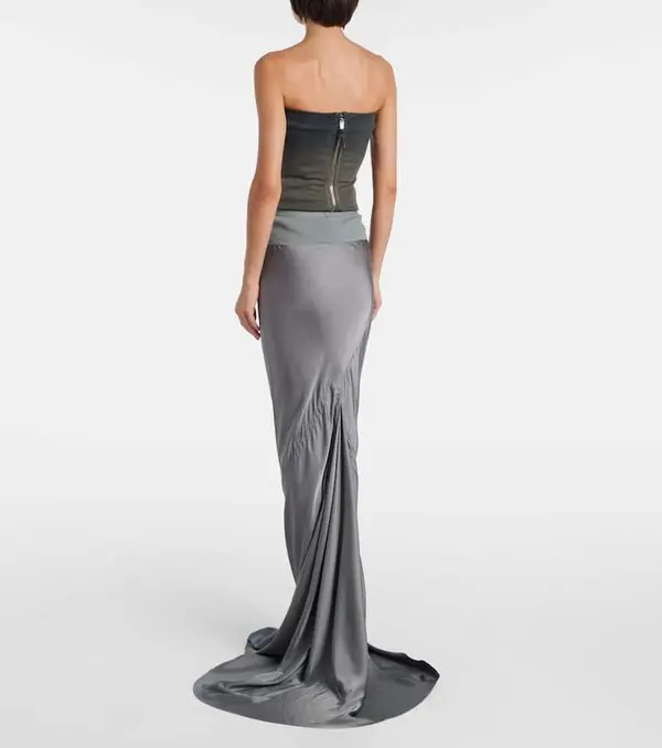 Rick Owens Coda Satin Maxi Skirt
