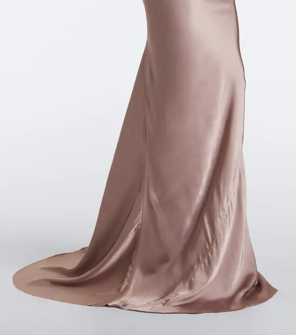 Rick Owens Coda Satin Maxi Skirt - Pink