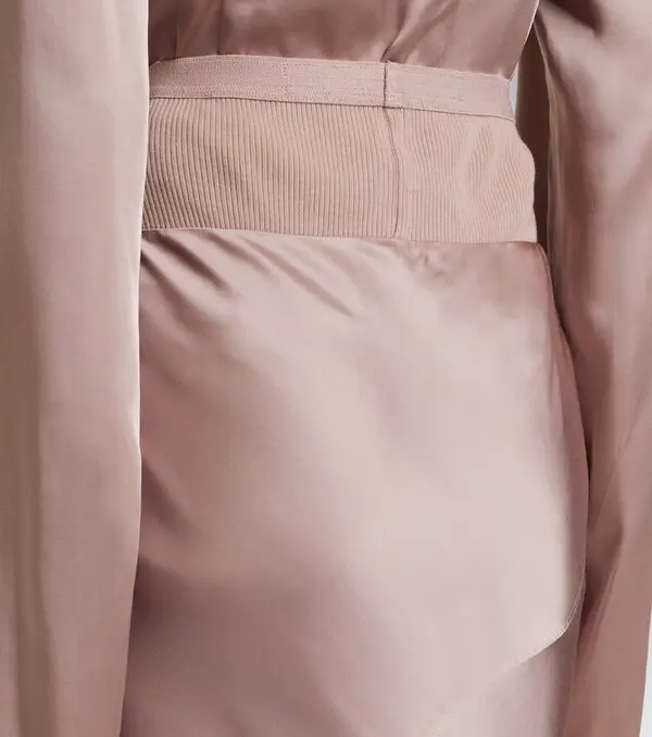 Rick Owens Coda Satin Maxi Skirt - Pink