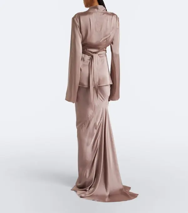 Rick Owens Coda Satin Maxi Skirt - Pink