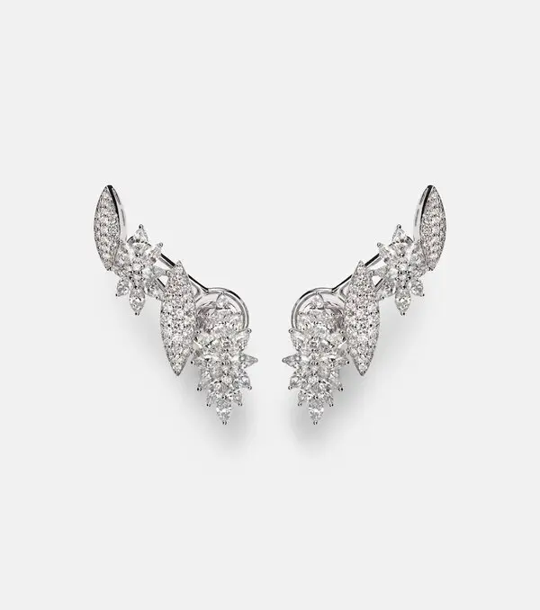 Yeprem Y-couture 18kt White Gold Diamond Earrings - Silver