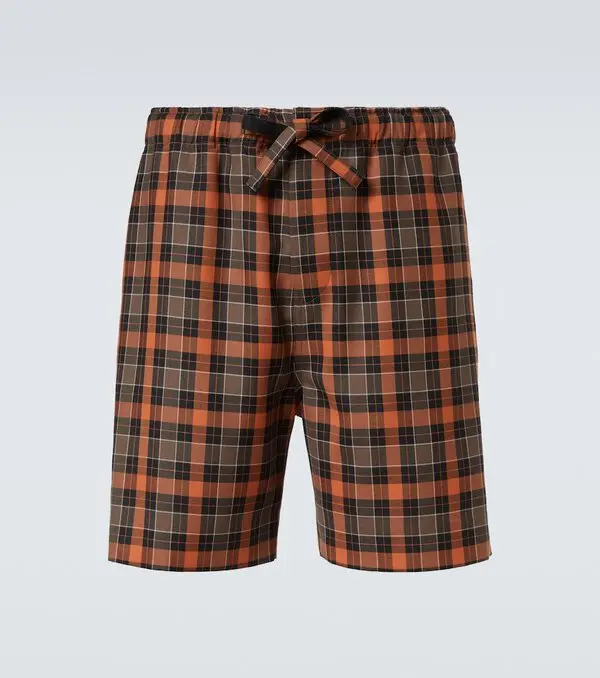 Loewe Checked Bermuda Shorts - Orange