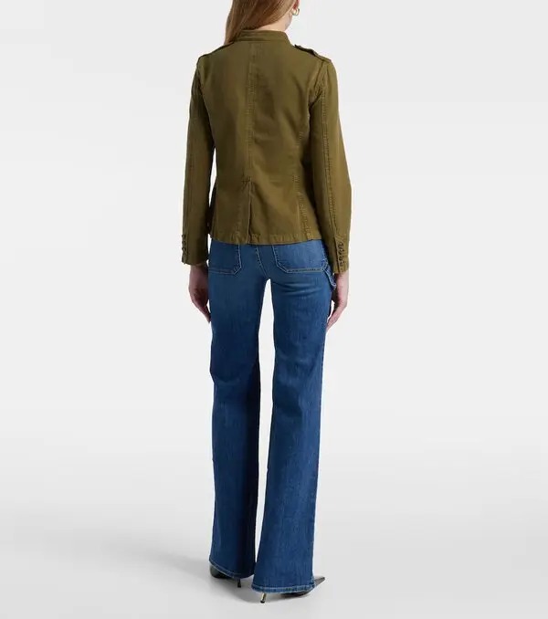 NILI LOTAN Mona Cotton And Linen Jacket - Green