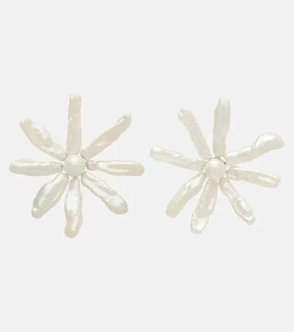 Simone Rocha Earrings With Freshwater Pearls - Silver