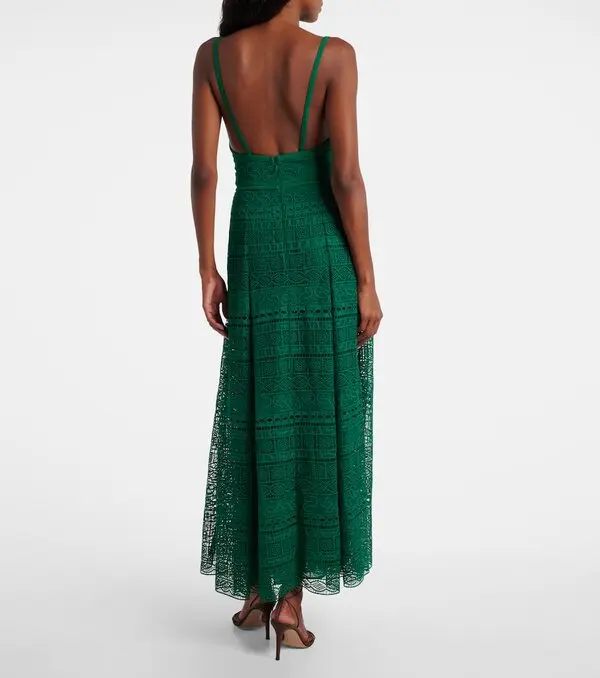 Elie Saab Macramé Midi Dress