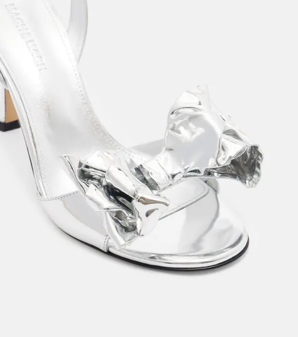 Mach & Mach Le Cadeau 95 Mirrored Leather Sandals