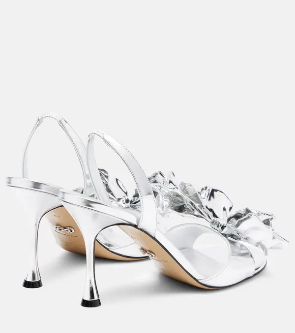 Mach & Mach Le Cadeau 95 Mirrored Leather Sandals