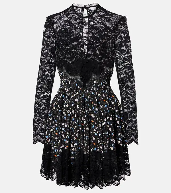 Rabanne Floral Lace Mini Dress