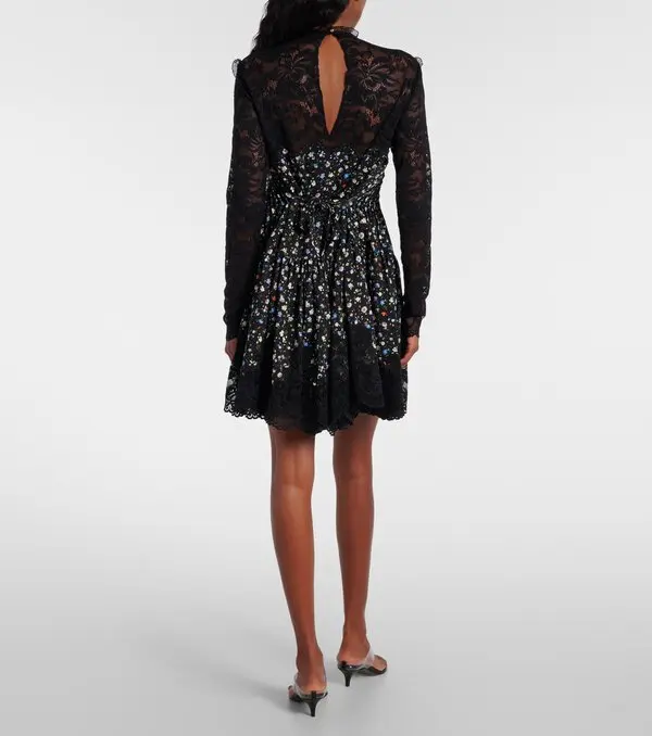 Rabanne Floral Lace Mini Dress