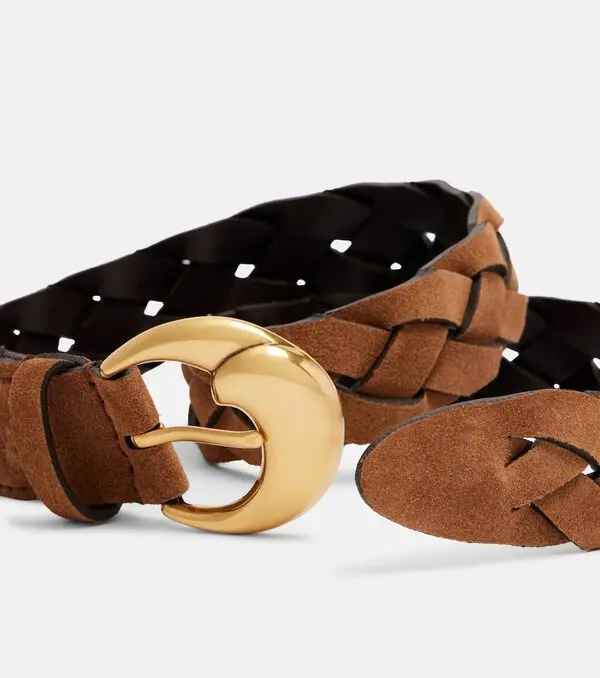 Etro Braided Suede Belt - Brown