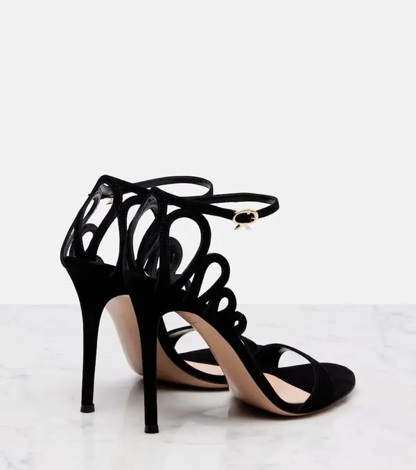 GIANVITO ROSSI 105 Suede Sandals