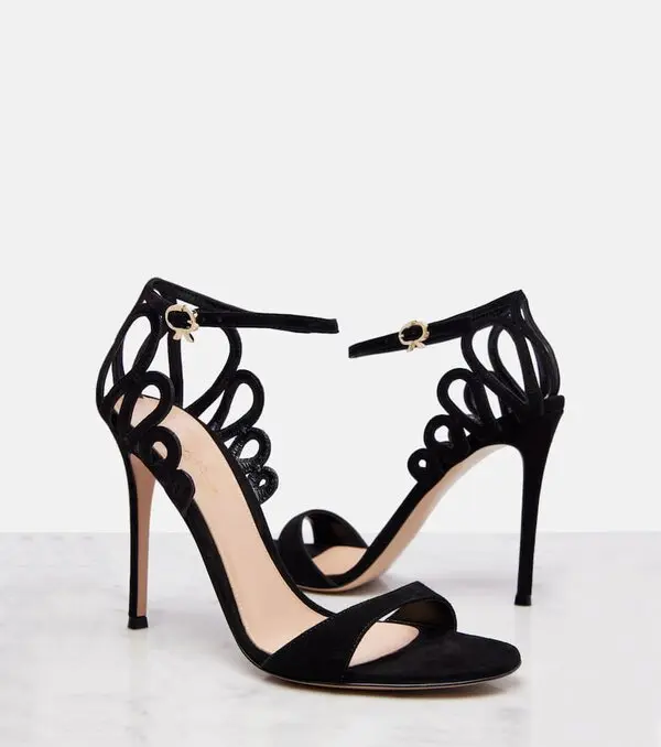 GIANVITO ROSSI 105 Suede Sandals