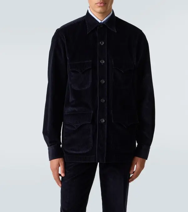 Rubinacci Cotton Corduroy Western Shirt