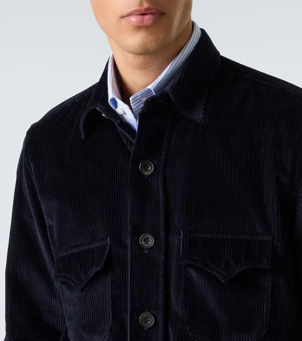 Rubinacci Cotton Corduroy Western Shirt