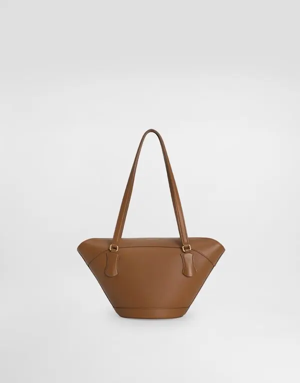 Dolce & Gabbana Capri Coffer Bag In Calfskin - Brown