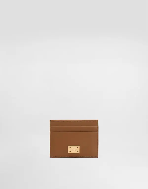 Dolce & Gabbana Plongé Calfskin Card Holder - Brown