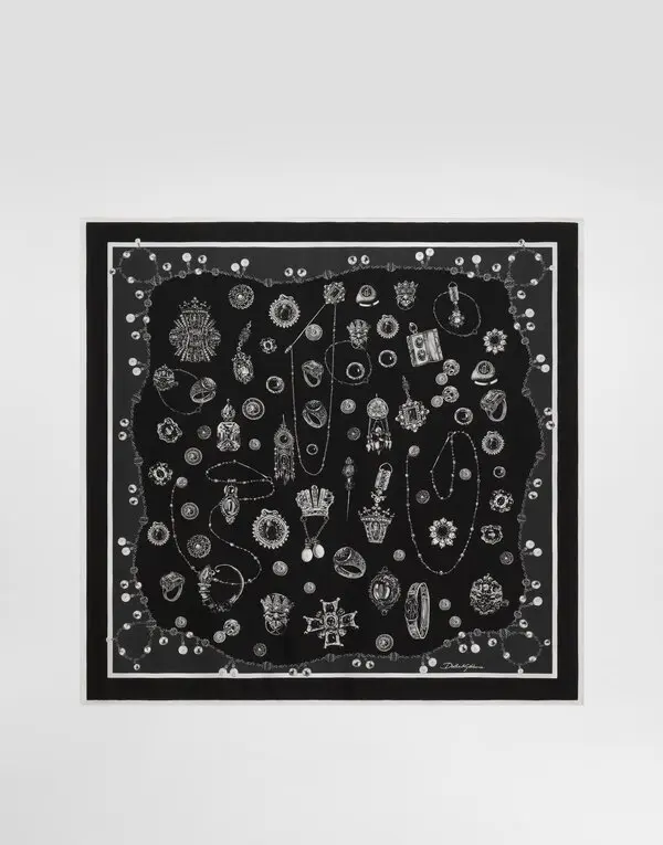 Dolce & Gabbana Medals- 70x70 Silk Twill Scarf - Print