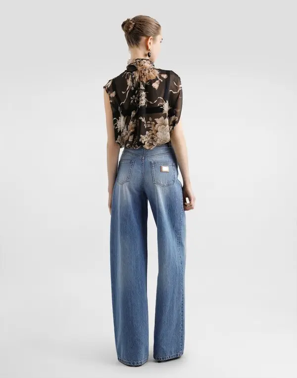 Dolce & Gabbana Rose- Chiffon Shirt - Print
