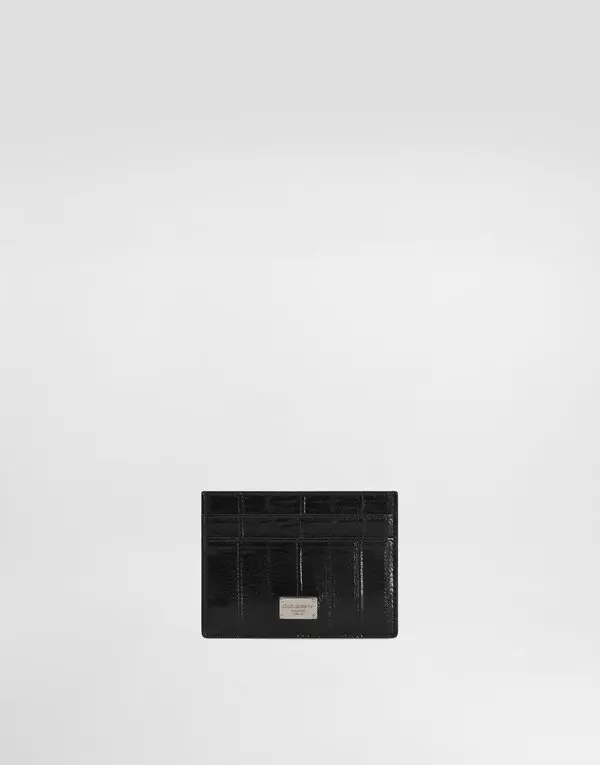 Dolce & Gabbana Eel Skin Card Holder - Black