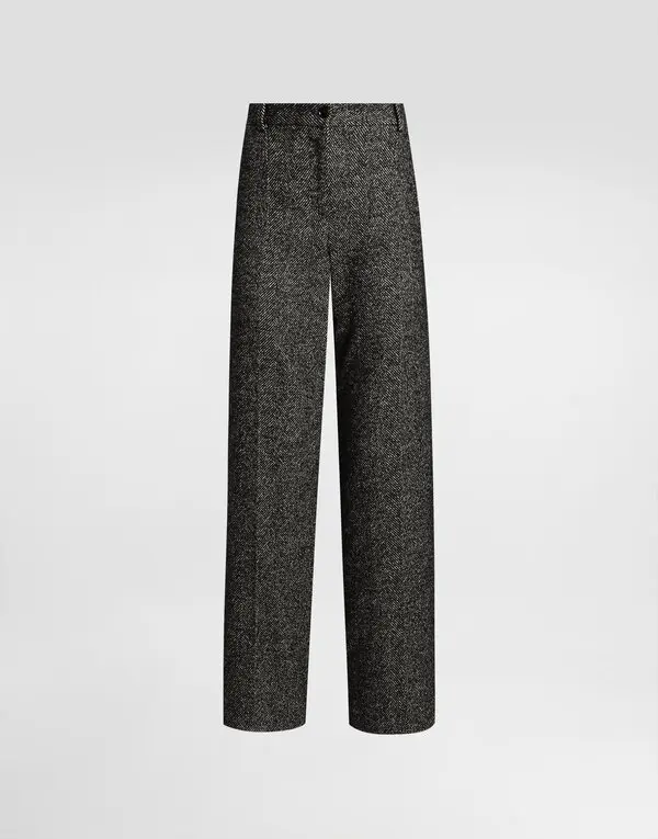 Dolce & Gabbana Stretch Wool Chevron Trousers