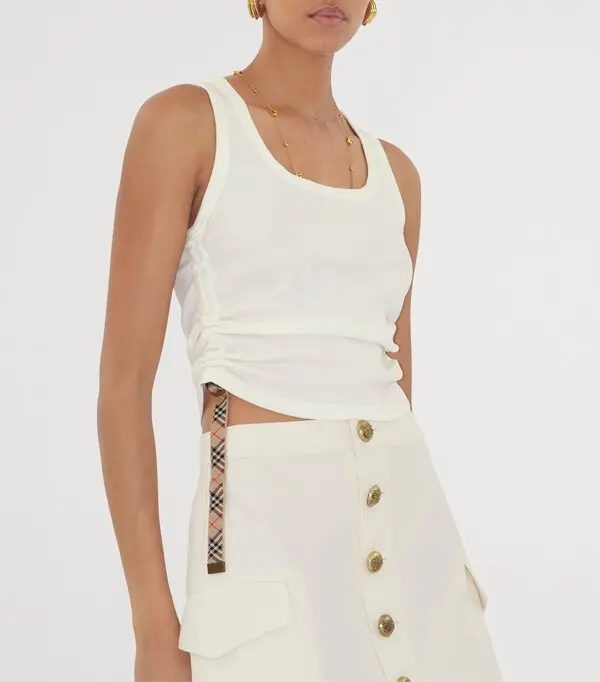 Burberry Cotton Festival Tank Top - Ivory