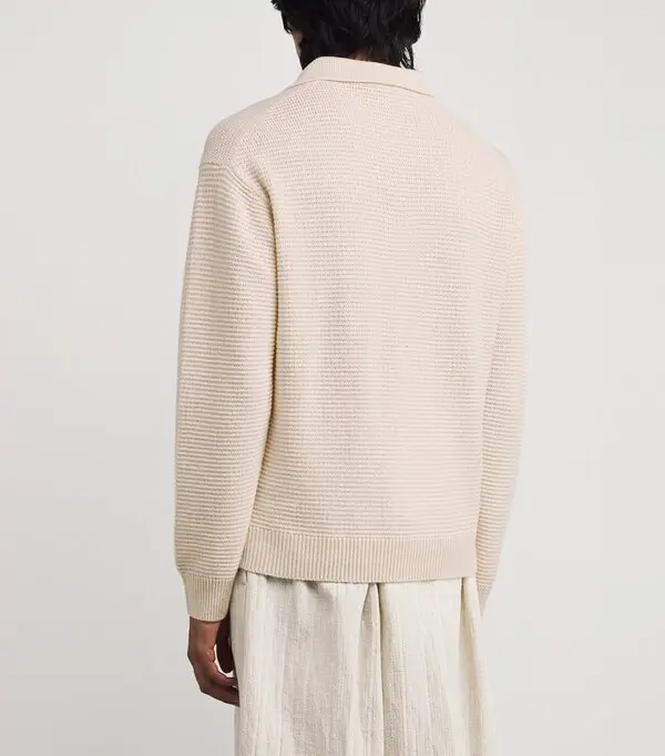 FRAME Wool-silk Open Collar Sweatshirt