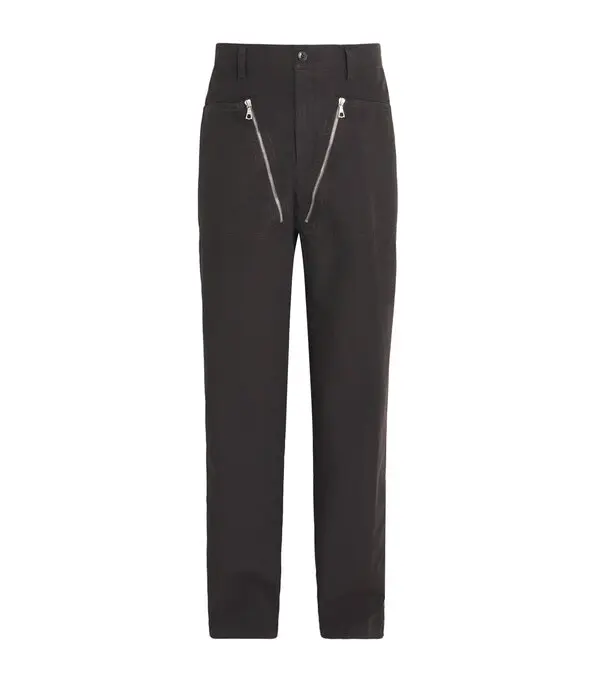 Dries Van Noten Cotton Trousers With Zip Detail