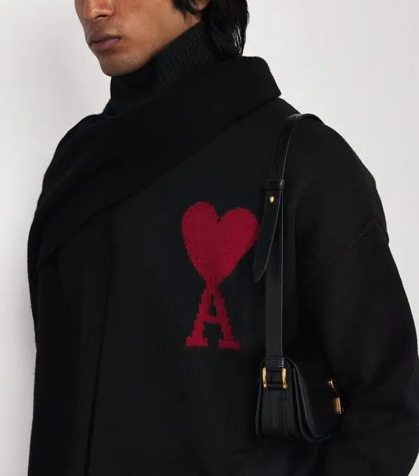 AMI Paris Virgin Wool De Coeur Rollneck Sweater