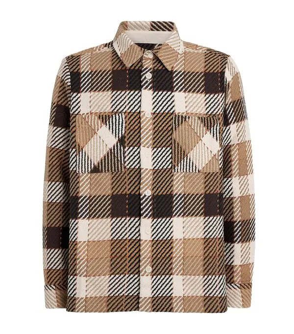 WAX LONDON Cotton-blend Pike Check Whiting Overshirt