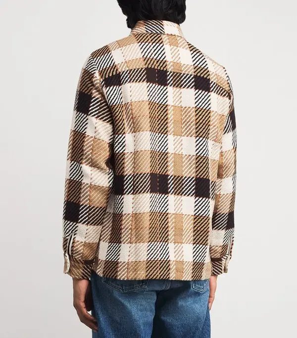 WAX LONDON Cotton-blend Pike Check Whiting Overshirt