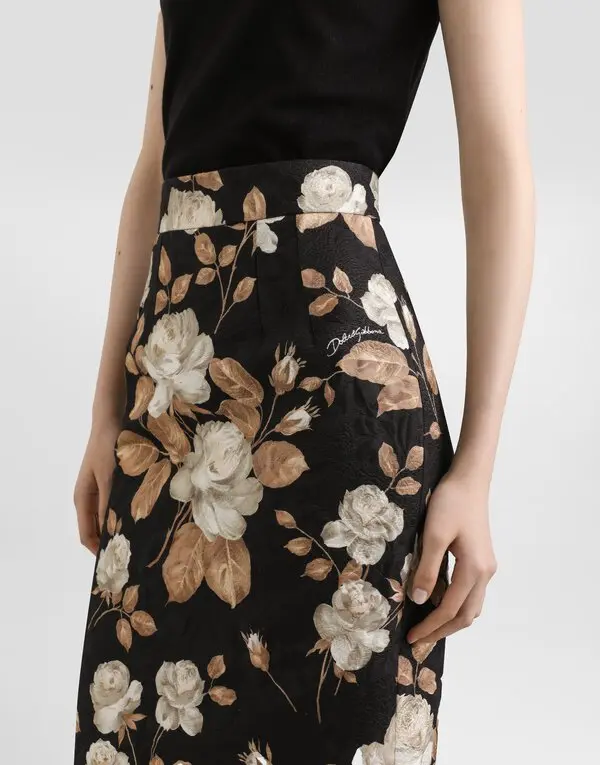 Dolce & Gabbana Vintage Rose Skirt - Print