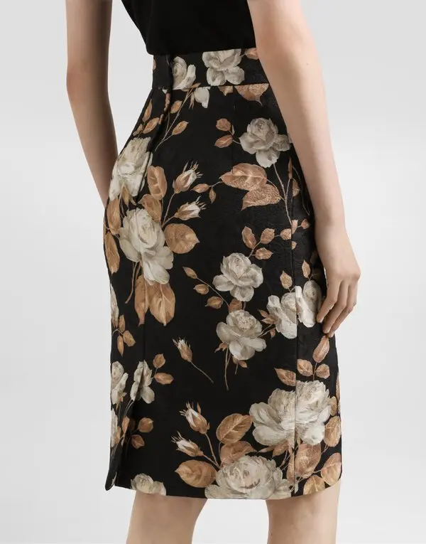 Dolce & Gabbana Vintage Rose Skirt - Print
