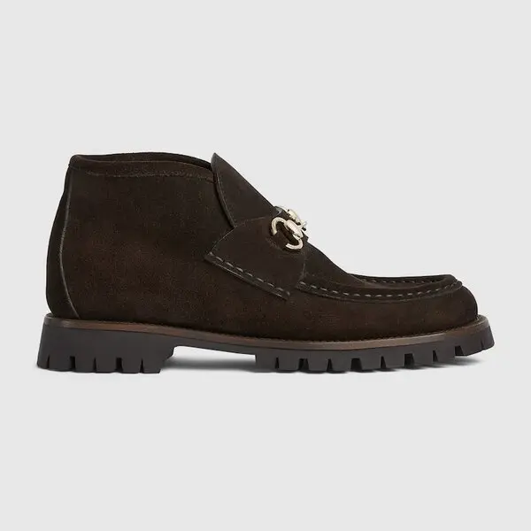 Gucci Horsebit Ankle Boot - Brown