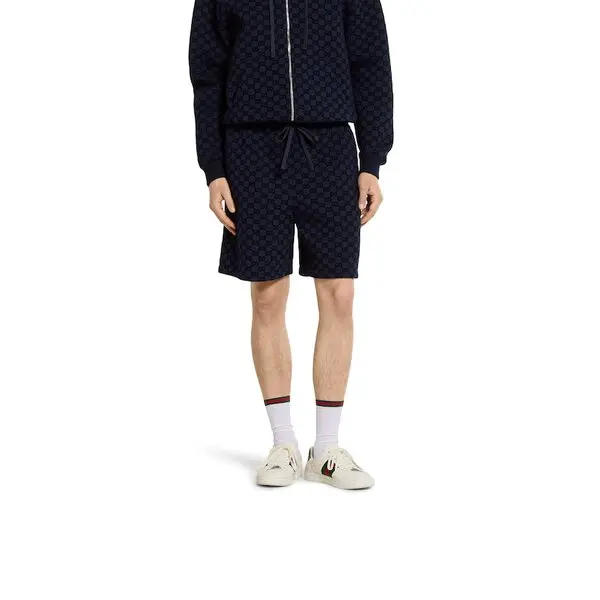Gucci Printed Double Jersey Viscose Shorts - Blue