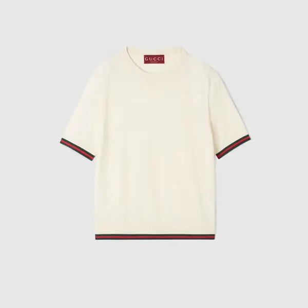Gucci Cashmere Silk Top - White